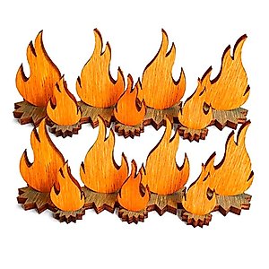 SMONEX 20 Wooden Mini Flame Markers - Spell Effects and Game Markers for Use with Dungeons and Dragons Board Game, Pathfinder, Warhammer, and Other Tabletop RPG – Accessories for D&D
