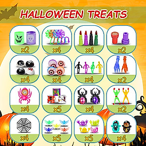 sdatoy 600 Pcs Halloween Party Favors for Kids, Fidget Toys Bulk, Prizes for Kids, Halloween Toys Treats Gifts, Carnival Treasure Classroom Prizes Box, Goodie Bag Stuffers, Party Toy Supplies