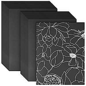 FSWCCK Black Cardstock Paper 8.5 x 11 Inches, 100 Sheets Heavy Cover Card Stock for DIY Crafts Cards Making