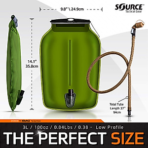 Source Tactical Gear Widepac Low Profile 3-Liter Hydration System Pack (Coyote), WLPS