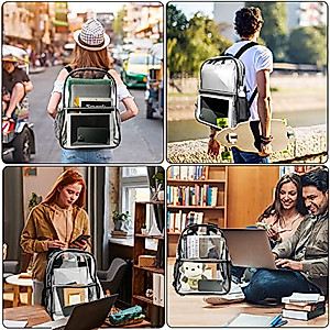 Neurora Heavy Duty Transparent Clear Backpack See Through Backpacks with Reinforced Strap for College Workplace