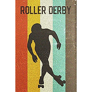 Roller Derby Journal: Cool Rollergirl Silhouette Image Retro 70s 80s Vintage Theme 108-page Journal/Notebook/Training Log To Write In For Derby Girls Coaches Trainers