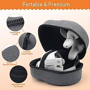 Carrying Case for Oculus Quest 2, Catcan Hard Protective Carry Case with Cable Ties/Bags for Meta Quest 2, Lightweight Portable Travel Case Storage Bag for VR Gaming Headset/Controllers (Grey)