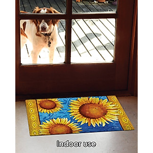 Toland Home Garden 800017 Sweet Sunflowers Summer Door Mat 18x30 Inch Flower Outdoor Doormat for Entryway Indoor Entrance