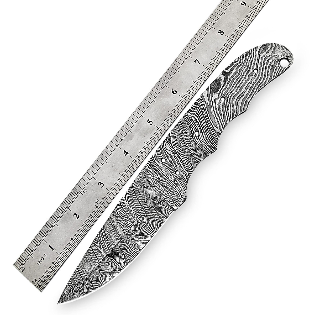 ColdLand 8.50" Hand Forged Damascus Steel Blank Blade for Knife Making Supplies - Handmade Knife Blanks Full Tang Steel Blade - knife blade for DIY Knives Making Blades SB107