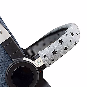 JYOKO Kids Covers Handle, Covers Railing for Stroller (Black Star, Regular)