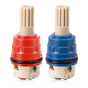 Dreyoo 2 Pack Hot Cold Faucet Cartridge Replacement Compatible with Pfister 9100310/Pfister 9100320, Hot Cold Water Handle Faucet Ceramic Cartridge