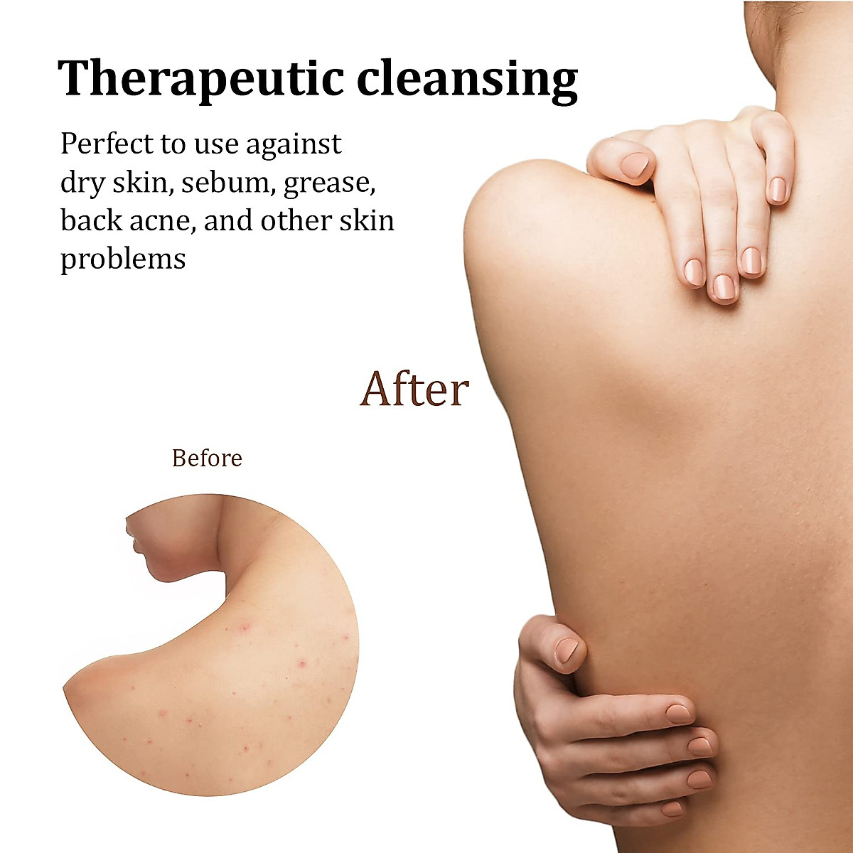 Natural Back Scrubber for Shower for Men and Women - Set of Hemp Back Washer & Exfoliating Glove for Body- Long Back Sleeve with Scrub Mitten for Deep Cleaning & Skin Relax