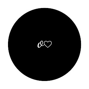 White Initial Letter O Heart Minimalist Black PopSockets Swappable PopGrip