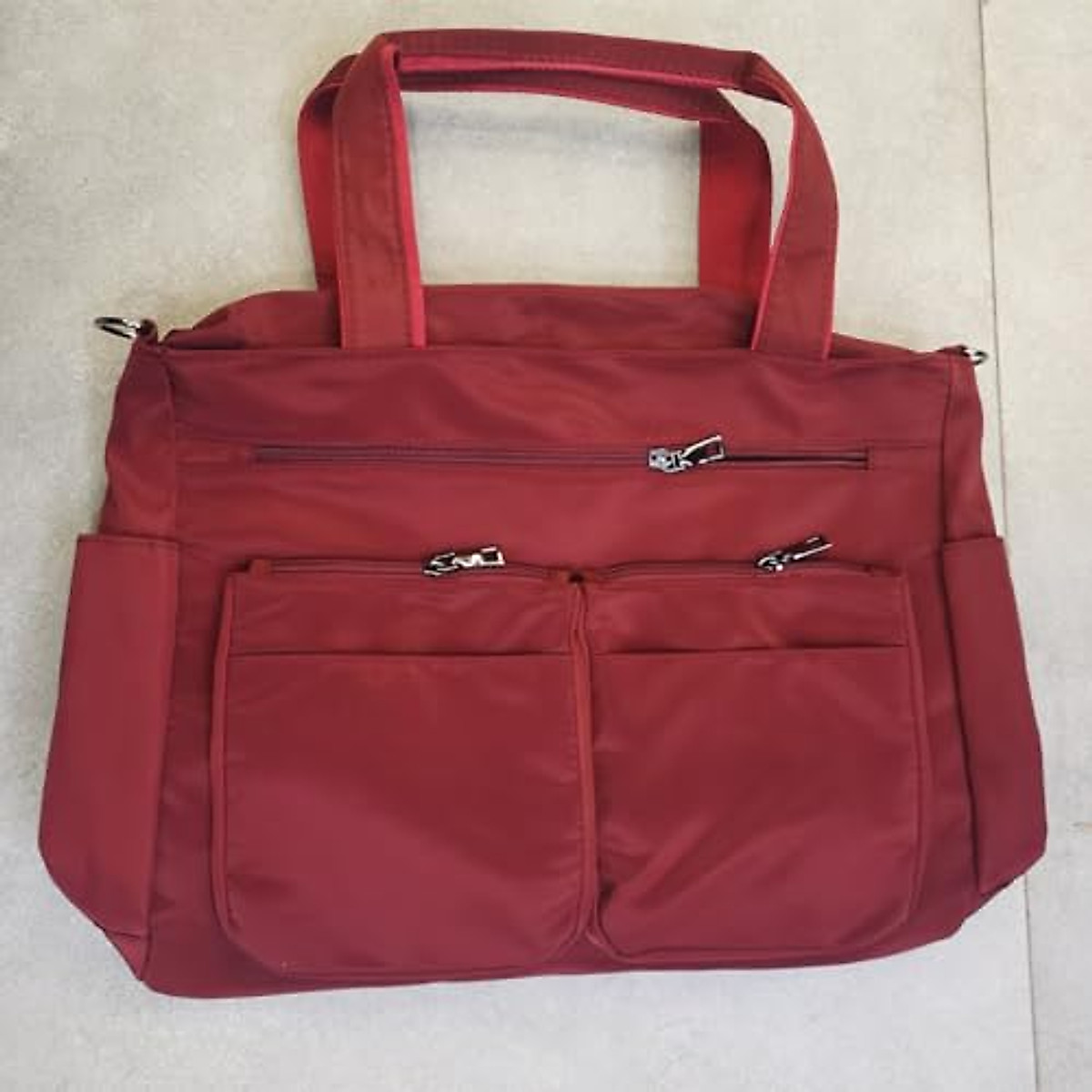 Crossbody Bags for Women, Nylon Purse with Multi Pockets Large Shoulder Bags Handbags for Travel & Work & Daily Use -Wine red