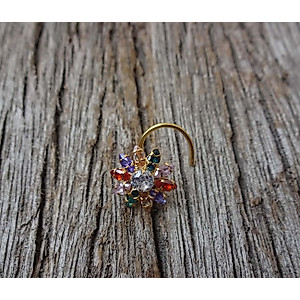 Flower Nose Stud Multi Nose Hoop Crystal Nose Stud Sterling Silver Nose Stud Dainty Nose Stud Crock Screw Nose Stud Twist Nose Stud Indian Nose Ring Indian Nose Stud Sterling Silver Nose Hoop gold