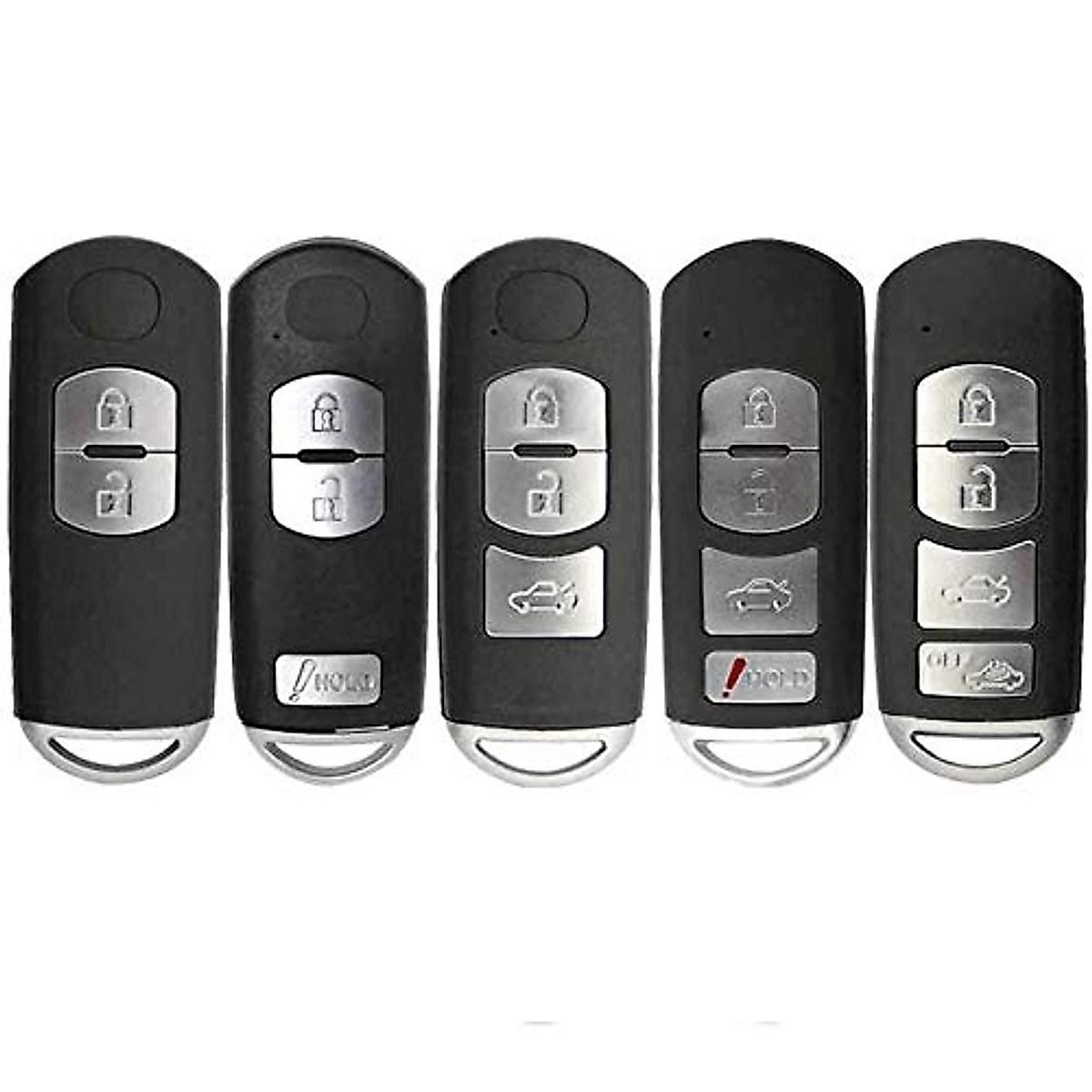 Xotic Tech Blue Soft TPU Key Fob Shell Skin Cover, Compatible with Mazda 3 5 6 8 CX-30 CX3 CX5 CX7 CX9 MX5 Miata Smart Keyless Entry Key