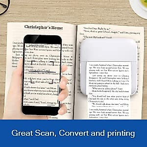 Mini Printer Portable Bluetooth-compatible Photo Printer with 10 Rolls Paper, Inkless Pocket Printer for iPhone Thermal Sticker Maker Machine Label Printer for Receipt Picture Notes Study Home Office