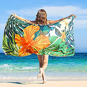 Exclusivo Mezcla Large Quick Dry Beach Towel, Super Absorbent Sand Free Microfiber Beach Towels for Kids Adults (Sunflower, 30"X60"), Compact Pool Camping Towel with Bag