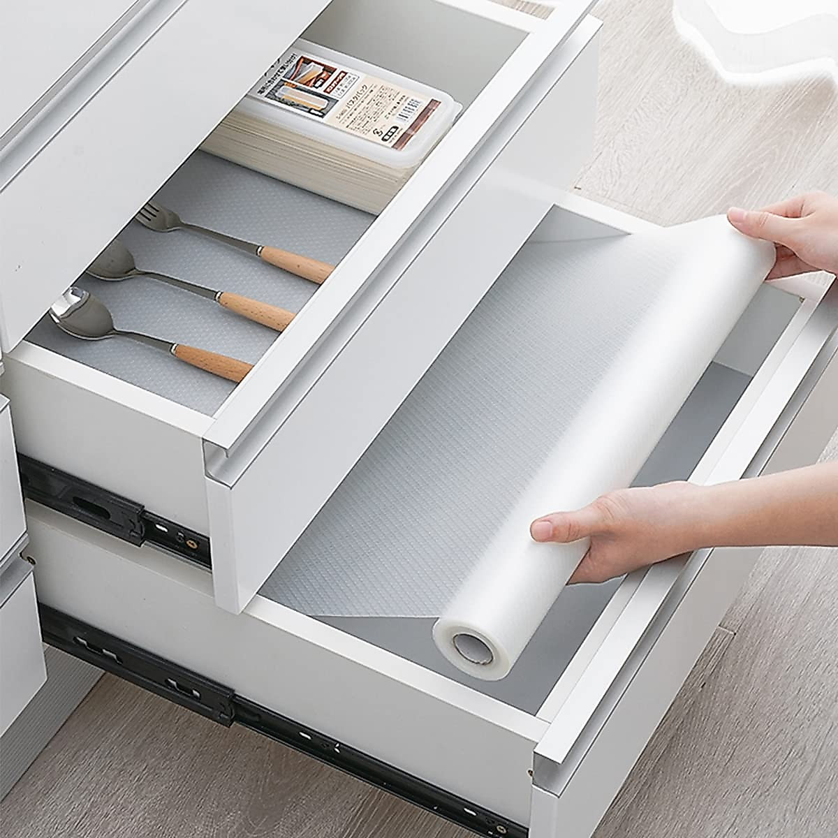 Shelf Liner for Kitchen Cabinets.12x197Inches Wire Shelf Liner,Shelf Liners for Kitchen Cabinet Liner/Drawer Liner.Waterproof/Non-Adhesive