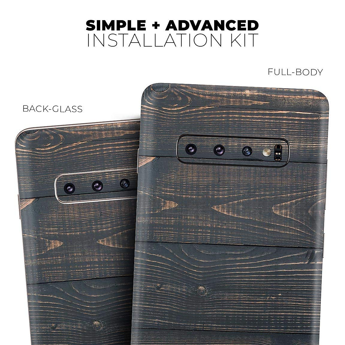 DesignSkinz Raw Wood Planks V14 Protective Vinyl Decal Wrap Skin Cover Compatible with The Samsung Galaxy S20 (Screen Trim & Back Glass Skin)