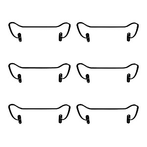 DOITOOL 6pcs Metal Wine Bottle Holder Rack Wall Hanging Wine Organizer Water Bottle Stand Shelf Bracket Display Black Wine Storage Rack for Home Kitchen 24x10cm