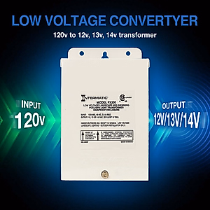 Intermatic PX300 300W Pool Light Transformer 12V, 13V, 14V - Supply for Pool/Spa Lights, Submersible Fixtures, and Landscape Lights - Enhanced Safety with Circuit Protection, Beige Stainless Steel