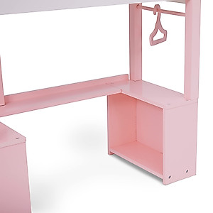 Sophia's 18" Inch Doll Accessories, 9 Piece Aurora Princess White and Pink Loft Bed Bunk Desk, Chair and Accessories