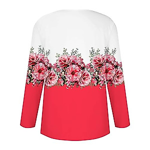 Costumes for Women Women's tunics Clothes for teen girls Fall clothes for women Workout Long Sleeve Tops for Women Women's Hoodies Women Sweaters for Fall and Winter（3-Red,Medium）