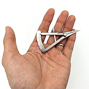 XIAN 3.5 Inch Adjustable Marking Gauge Mini Edge Press - Pitch Gauge DIY Leather Craft Tool, Precision Spring Dividers Calipers Compass Measuring Tools for Woodworking, Metalwork, Engineering
