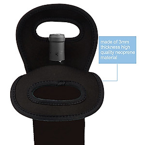 Eacolle Wine Carrier Tote Bag Set of 3 Neoprene Champagne Bottles Protective Travel Bag Beer Cans Water Bottle Holder for Safe Transportation(Black)