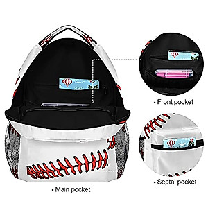 ZOEO Boys School Backpack Baseball Sport Bookbag Bag Hiking Travel Pack for Student 3th 4th 5th Grade Kids with Multiple Pockets Daypack