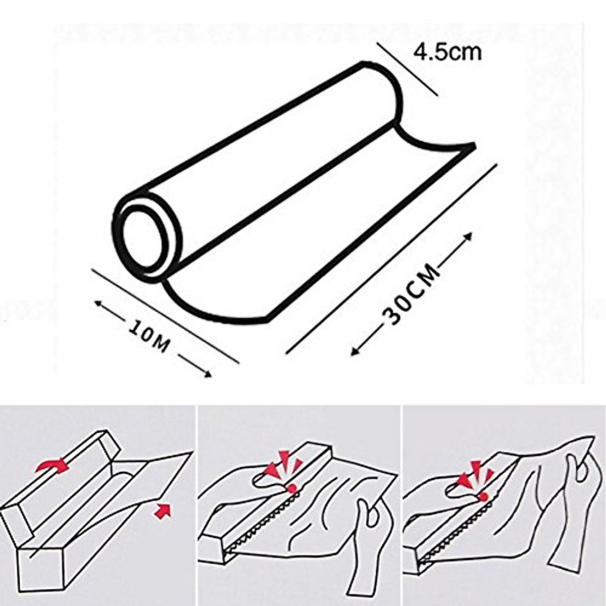 Baking Paper (33Feet /Roll) Two-sided Non Stick Parchment Baking Silicon Paper for Kitchen/Cookies/Bread/Cakes