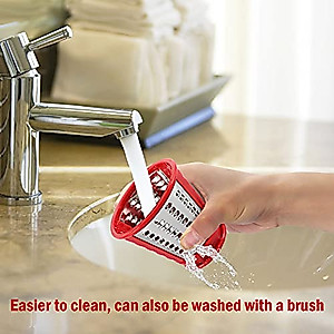 Electric Slicer, ASLATT Electric Cheese Grater for Home Kitchen Use, One-Touch Control Cheese Shredder, Salad Maker Machine for Fruits, Vegetables, Cheese Grater with 5 Attachments, 120V,White