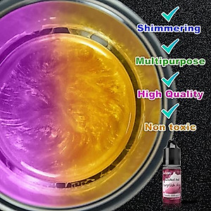 Metallic Alcohol Ink Set - 20 Metal Colors, Concentrated Alcohol-Based Ink, Epoxy Resin Paint Dye for Resin Coasters, Acrylic Painting, Tumbler Making,10 ml Each