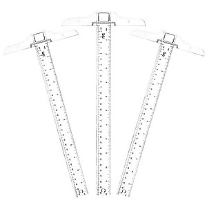Mr. Pen- 12 Inches Plastic 3 Pack, T Square Ruler, Transparent, Drafting T Square, T Ruler for Crafting, Clear