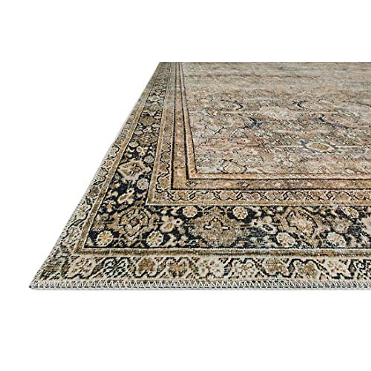 Loloi II Layla Collection LAY-03 Traditional Olive/Charcoal 9'-0" x 12'-0" Area Rug