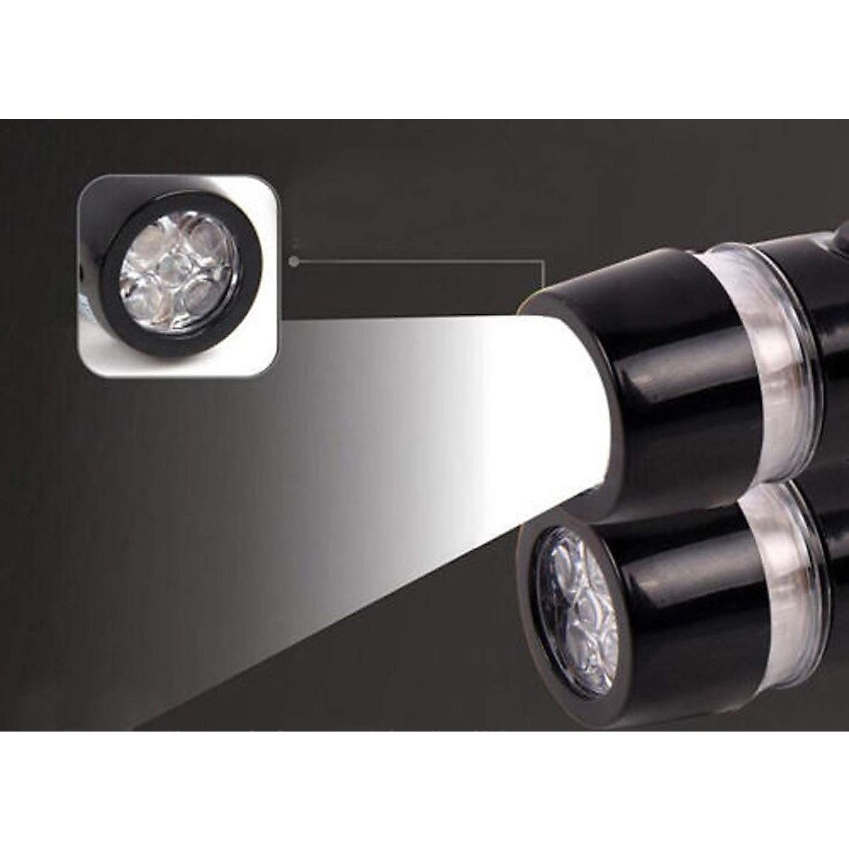 AUXPhome Universal - Adjustable, Portable Hand Walking Stick Fixed Mount LED Flashlights Torch Light for All Walking Stick Cane Balancing Mobility & Disability Aid Holder Strap Handle （No Cane）