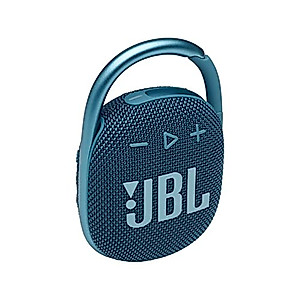 JBL Clip 4 Waterproof Portable Bluetooth Speaker Bundle with Megen Protective Hardshell Case (Blue)