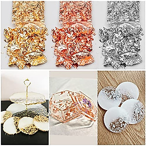 Epoxy Resin Clear Crystal Coating Kit 40oz - 2 Part Casting Resin for Art, Craft, Jewelry Making, River Tables, Bonus Gloves, Measuring Cup, Wooden Sticks, Dropper, Gold Foil Flakes and Tweezers