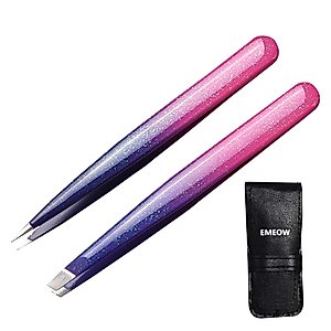 Precision Tweezers Set – Eyebrow Tweezers For Women Professional Stainless Steel Slant Pointed Tweezers For Ingrown Hair Removal, The Best Tweezer For Your Daily Beauty Routine – EMEOW