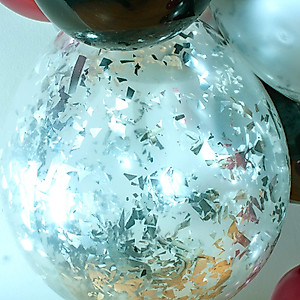 SHIMMER & CONFETTI 16ft Premium Burgundy, Black, Silver Balloon Arch Garland Kit - Graduation Balloon Arch Kit 2022 - Party Decoration for Bridal and Baby Shower, Wedding, Birthday, Gender Reveal