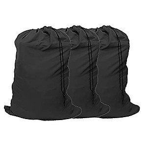 YETHAN Extra Large Laundry Bag 3 Pack, Black, Travel Laundry Bags with Drawstring Closure, 30"x40", for college, dorm and apartment dwellers (3PCS Black)