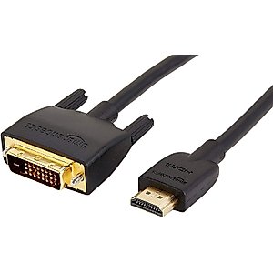 Amazon Basics HDMI to DVI Adapter Cable, Black, 10 Feet, 1-Pack
