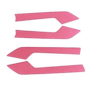 Toworldit 4pcs/Set Alcantara + ABS Material Inner Door Handle Cover Trim Sticker Compatible with Audi A4L 2017-2021 (Pink)