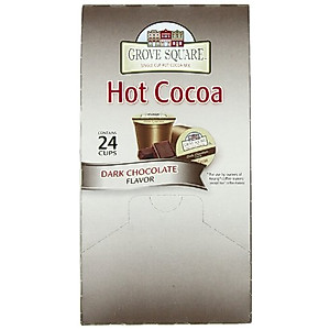 Grove Square Hot Cocoa Pods, Dark Chocolate, Single Serve (Pack of 24) (Packaging May Vary)
