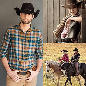 Elilier Belt Buckle Men Western Cowboy, Sturdy, Gifts for Kids/Husband/Teens/Men, For Cowboy Rodeo, Western Party