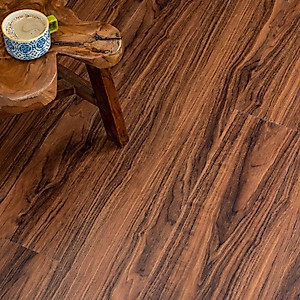 Bestlaminate Vinduri Peruvian Cherry 4.5mm - 12 mil Wear Layer- Underlayment Attached - Luxury SPC Vinyl Plank [Sample], Red