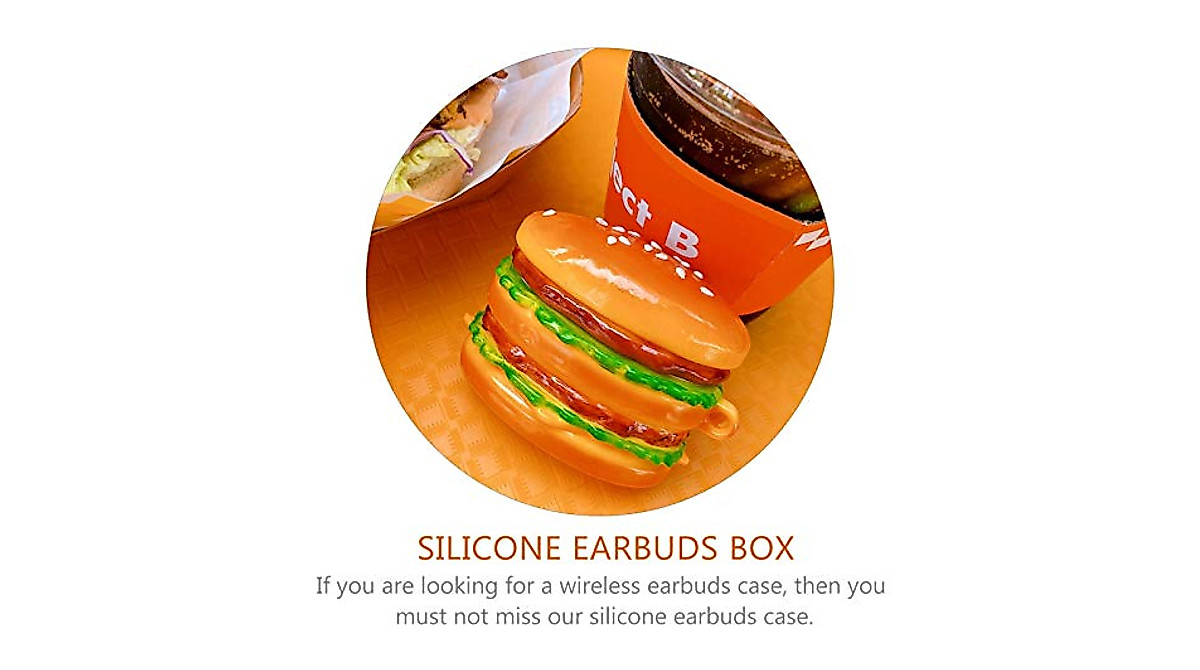 Stylish Orange Burger Earbuds Case for Pro/3 | Protective & Portable