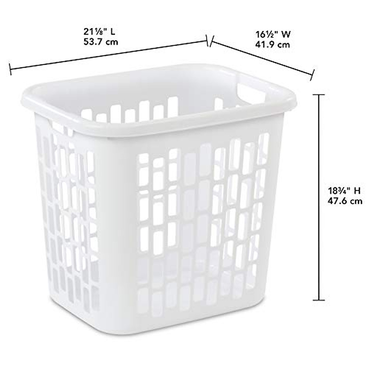Sterilite 12318004 Laundry Hamper, White (4 pk.)