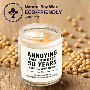 Niyewsor 50th Anniversary Candle, 50th Wedding Anniversary, Gifts for Couple, 50th Anniversary, Gifts for Parents, 50 Years Anniversary, Gifts for Husband, Wife, Him, Her, Friends