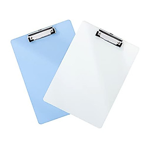 Tofficu 4 Pcs Writing pad exam Paper Clips Pencil Sketch Hand Support Paper folders Office folders a4 Document Holder Conference Note pad Plastic Writing Board Office Clip Boards Letter