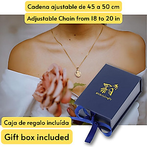 MXArtsCrafts Gold virgen de Guadalupe medal necklace, 14k goldfilled Chain necklace Virgen de Guadalupe pendant, Virgin Mary charm Necklace, Religious Jewelry, Cadena Virgen de Guadalupe