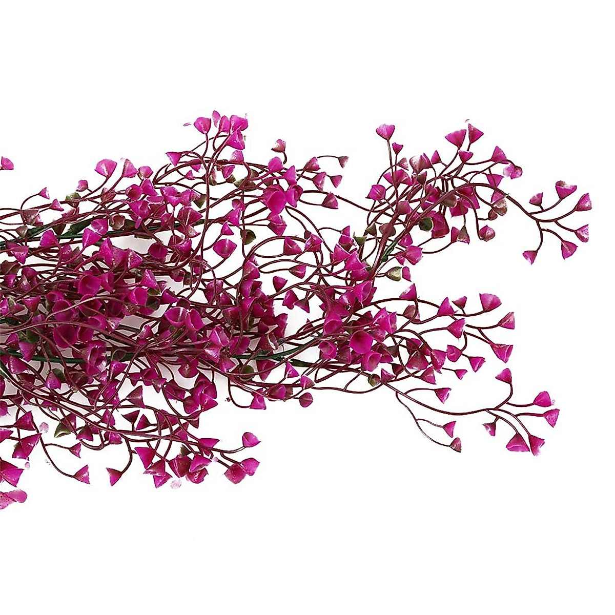 G-Tree Artificial Plants Vine Hanging, Set of 2 Artificial Ivy Flowers Fake Greenery Plants for Garden Wall Decoration, Red Rose