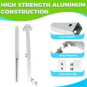 KUAFU Adjustable Solar Panel Tilt Mount Brackets Support up to 300W Solar Panel for Boats, RV, Roof on-Grid/Off-Grid Systems and Any Flat Surface Telescopic Bracket Solar Panel Pole Mount